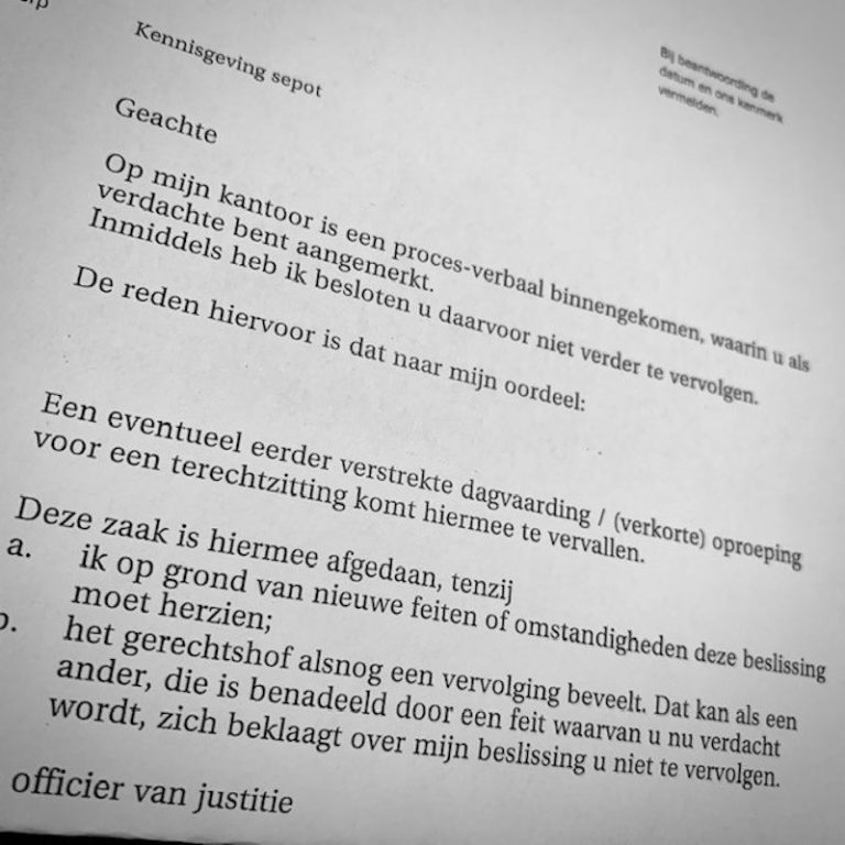 Schadevergoeding sepotbeslissing - Online Strafrechtadvocaat